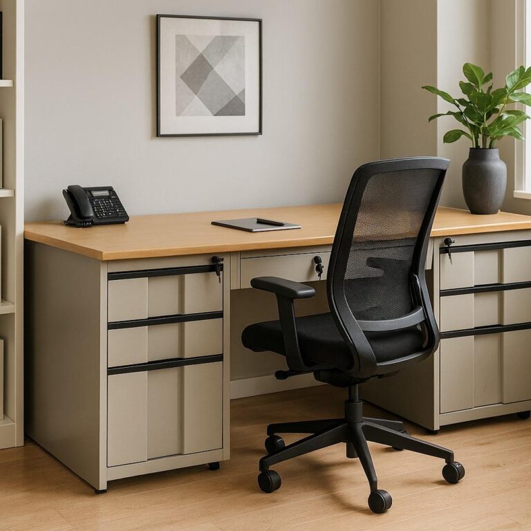 Office Table Computer Desk Cream - Home Zone Guyana